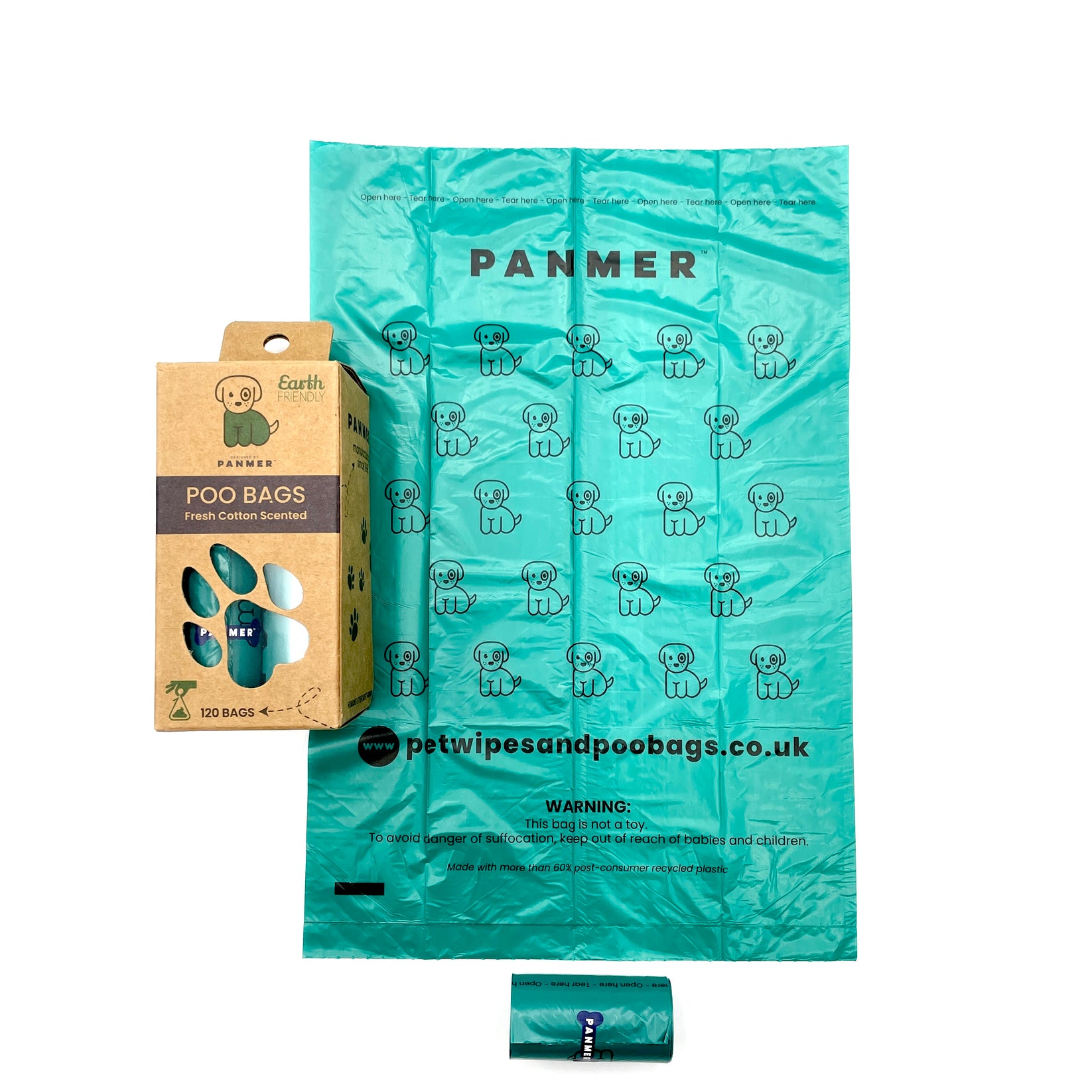 Dog Poo Bags x 120 PCR | Poop Bags | Cotton Scented | Leakproof | Post ...